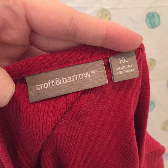 croft & barrow | Tops | Croft Barrow Red Long Sleeve Shirt | Poshmark